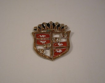 Black Crest Patch Edgy Black Gold Red and White Crests Patch With Red ...