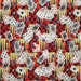 Yellow and Red Card Games and Board Games Print Pure Cotton Fabric--by ...