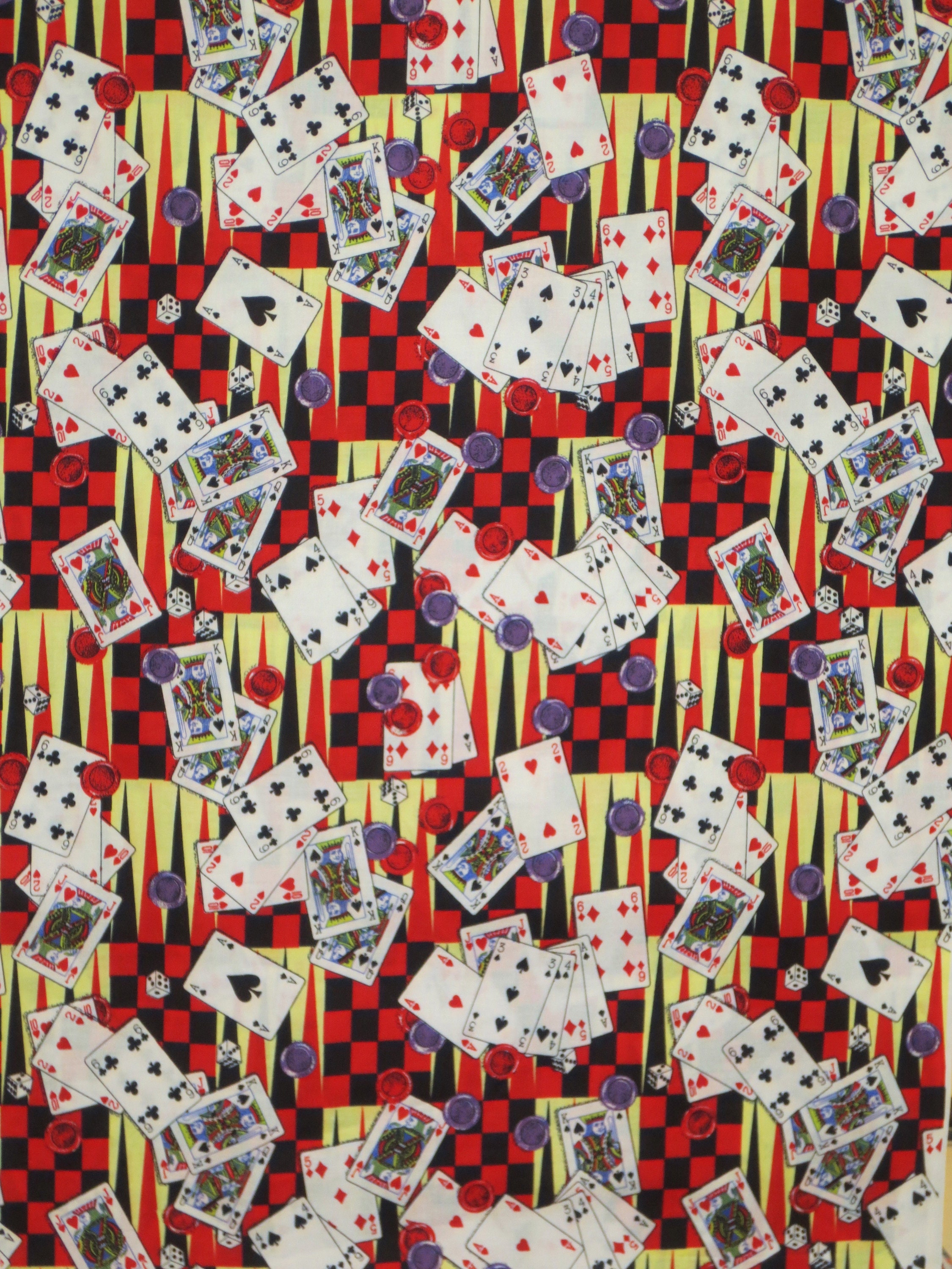 Yellow and Red Card Games and Board Games Print Pure Cotton | Etsy