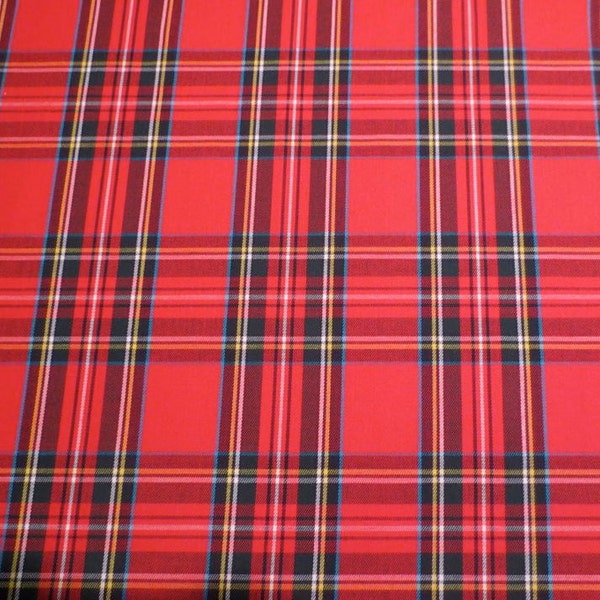 Red Plaid Fabric - Etsy
