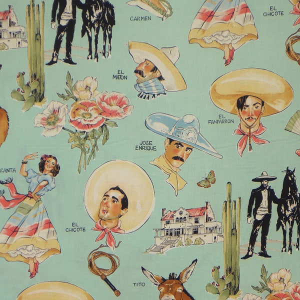 Mexican Fabric by the Yard - Etsy