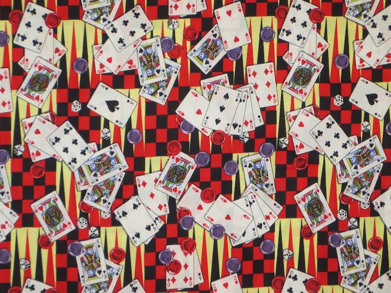 Yellow and Red Card Games and Board Games Print Pure Cotton - Etsy