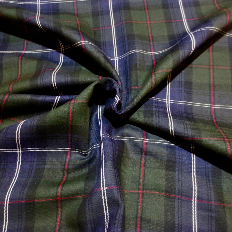 Plaid Cotton Fabric - Etsy