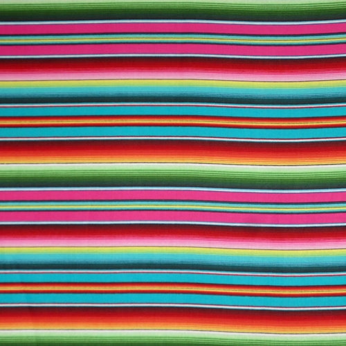 Fiesta Serape Stripe Print in Fuchsia and Turquoise Pure - Etsy