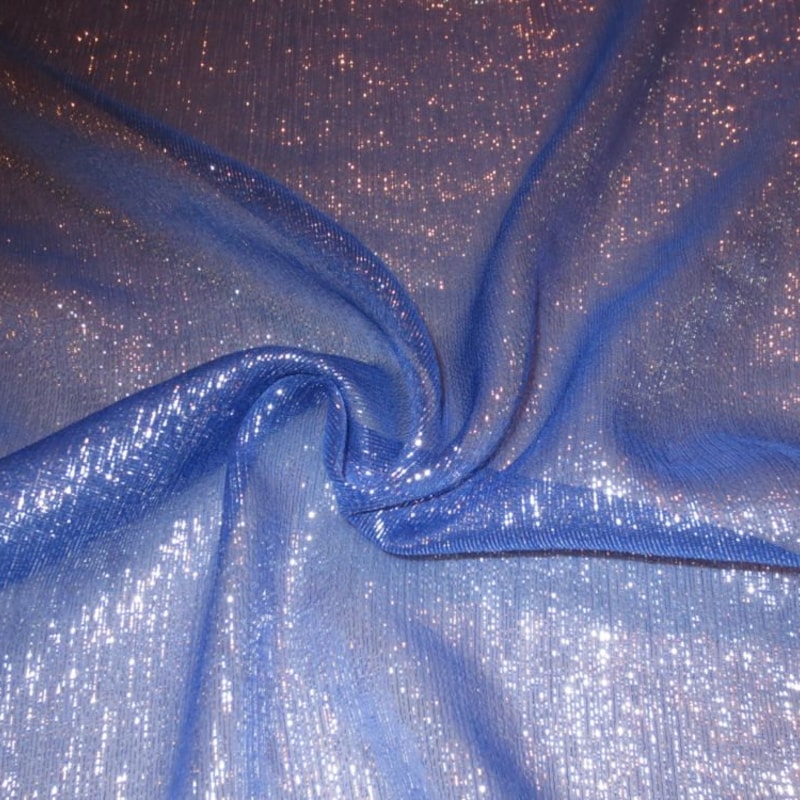 Blue Lurex Fabric - Etsy