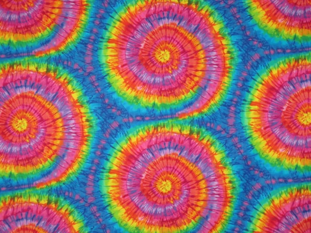 Vibrant Red and Blue Allover Tie Dye Print Pure Cotton Fabric From ...