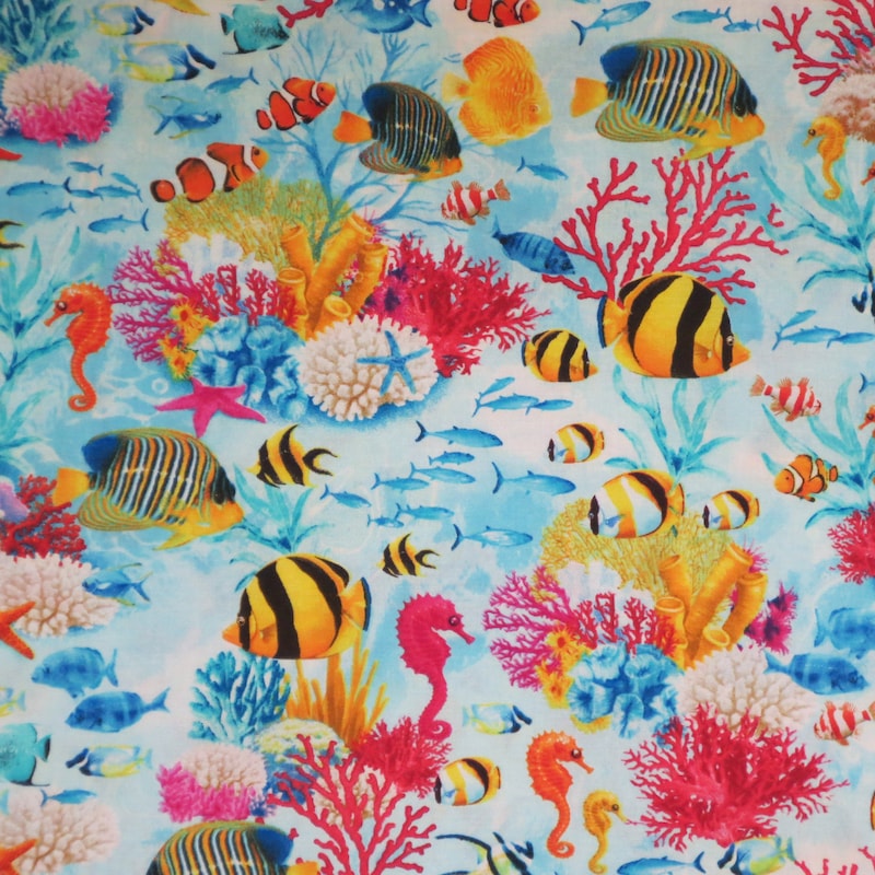 Tropical Fish Fabric - Etsy
