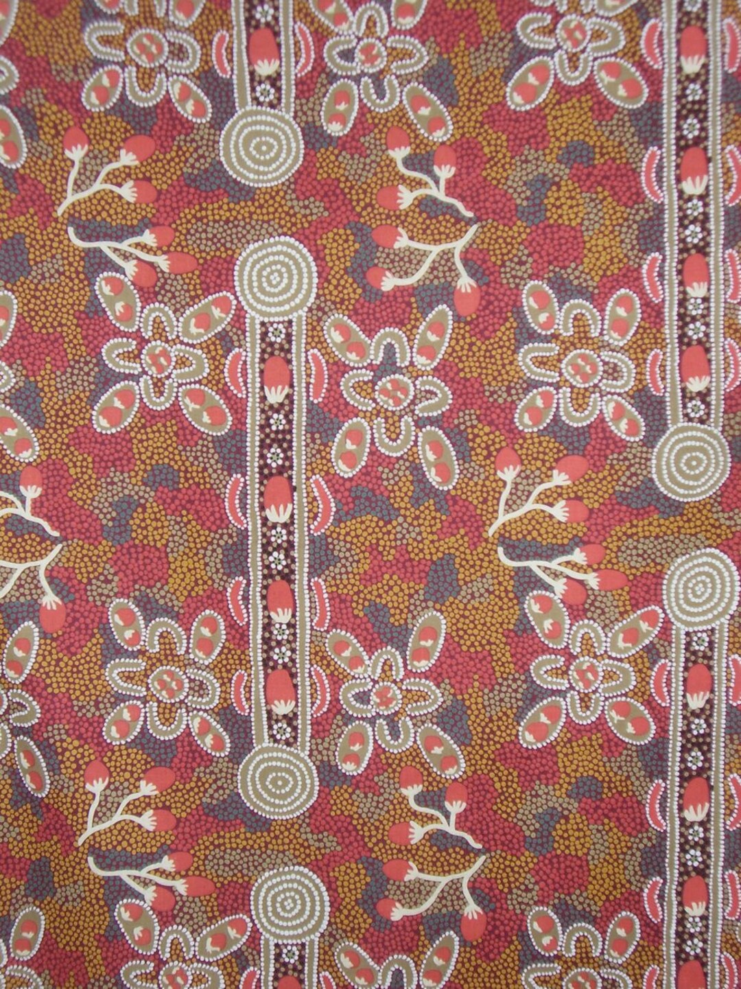 Bush Tomato Red Aboriginal Print Pure Cotton Fabric--by the Yard - Etsy