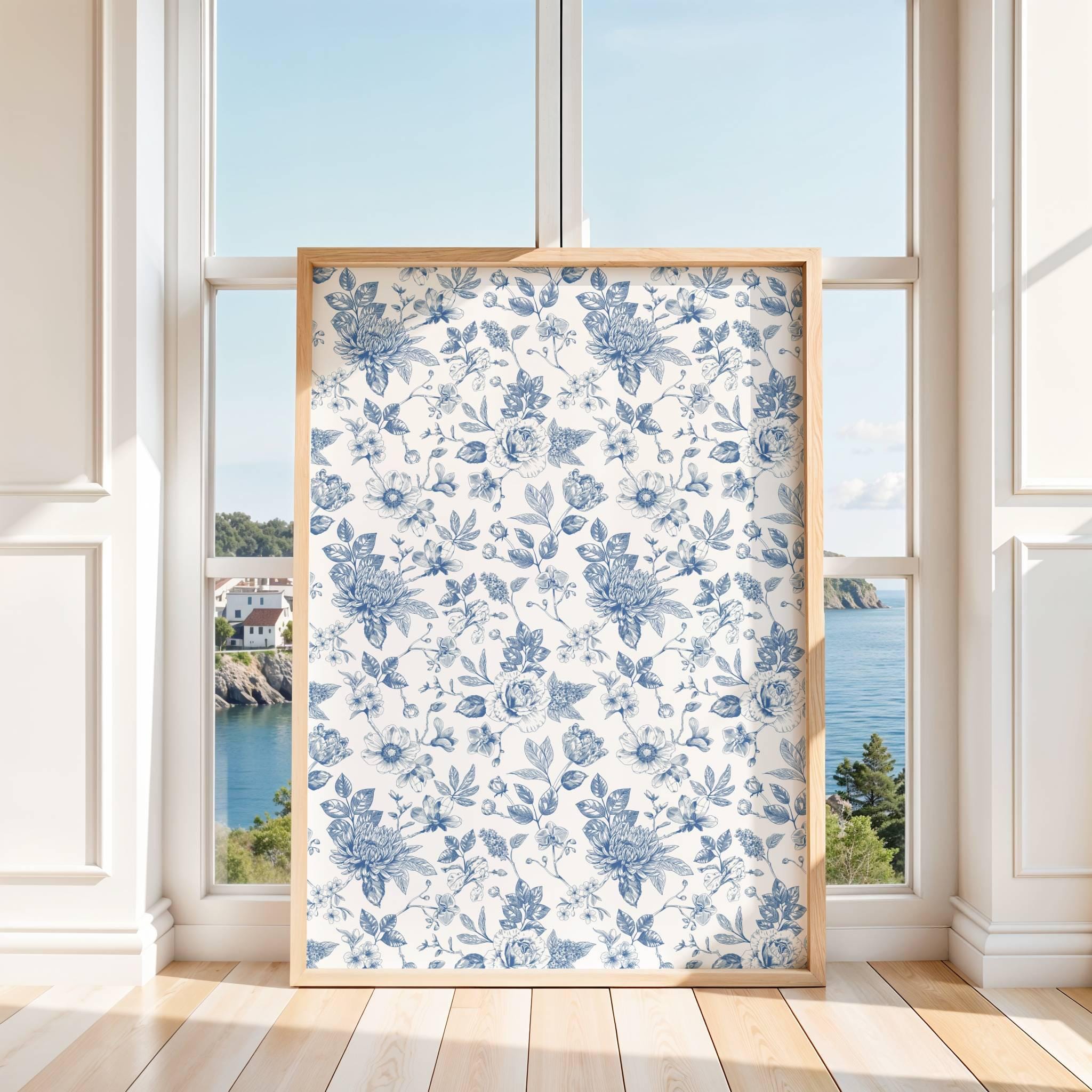 Blue Coastal Cowgirl Print Set: Trendy Western Room Decor (digital ...