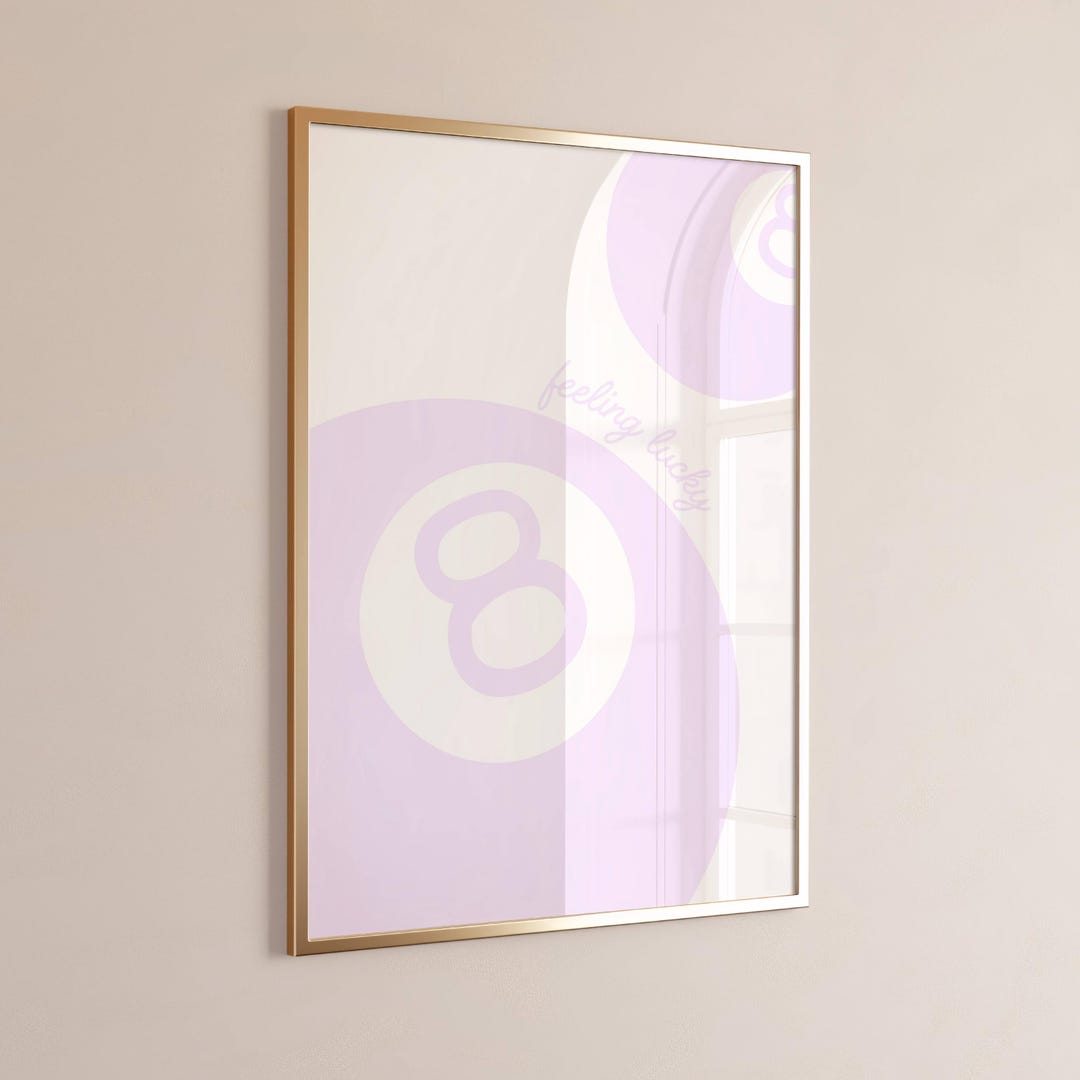 Purple 8 Ball Print: Trendy Pop Art Poster for Dorm Decor (digital ...