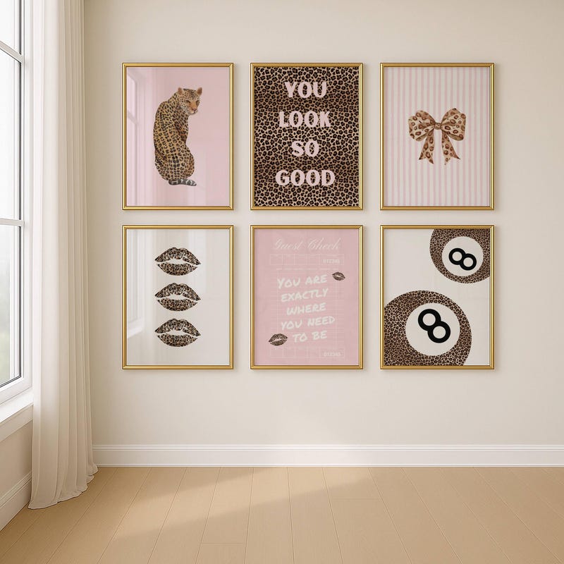 Pink Leopard Print Poster - Etsy