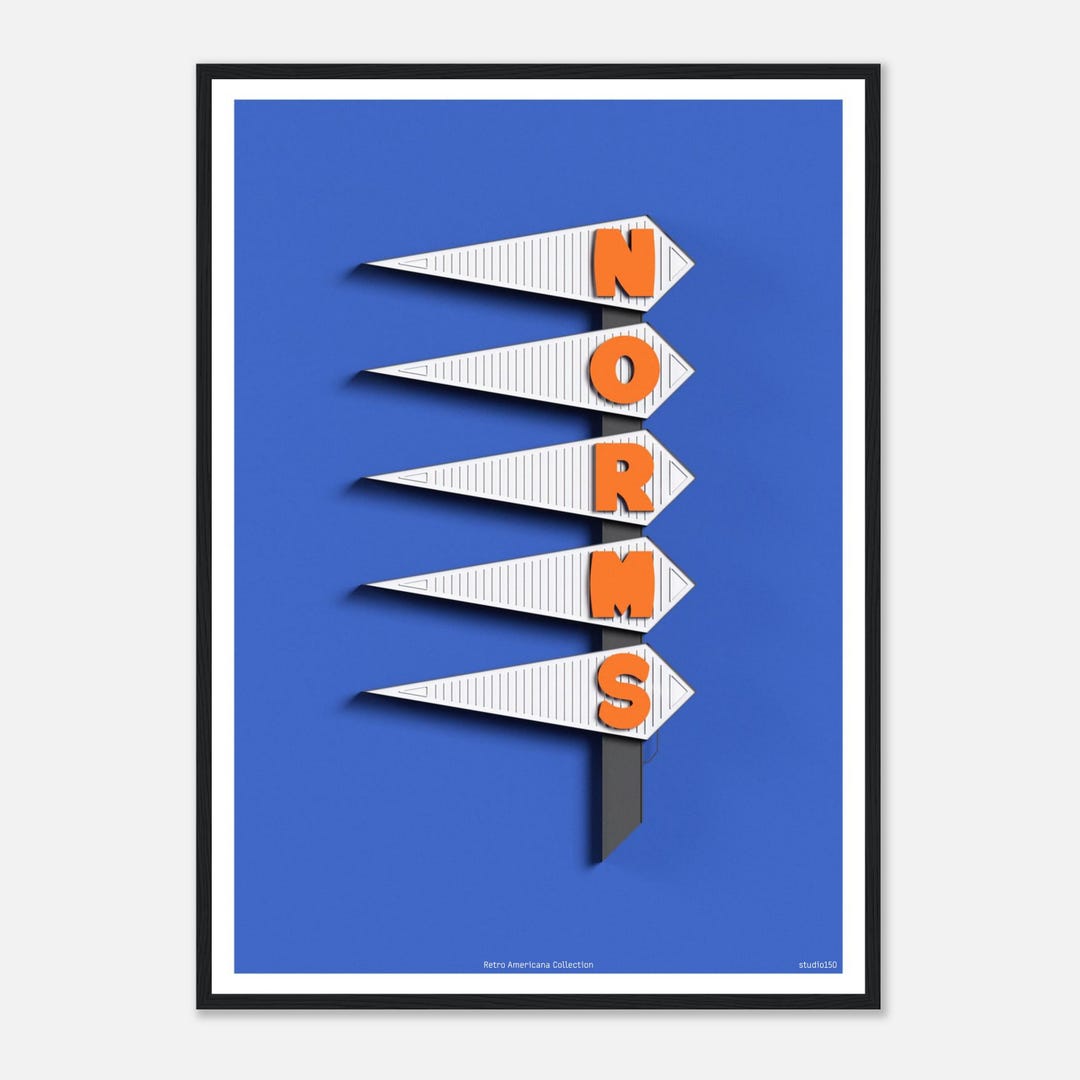 Retro Norms Sign - Ocean Blue Edition! - Etsy