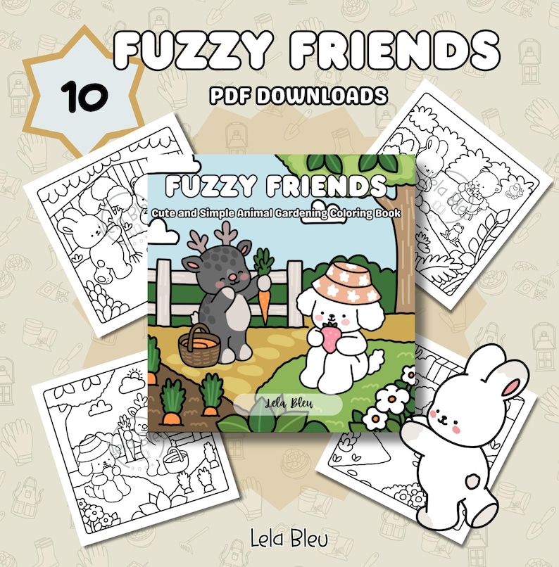 Fuzzy Friends | Bold and Easy Coloring Pages | Set One - 10 Pages ...