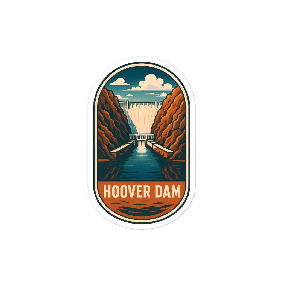 Hoover Dam Retro Travel Sticker - Etsy Canada