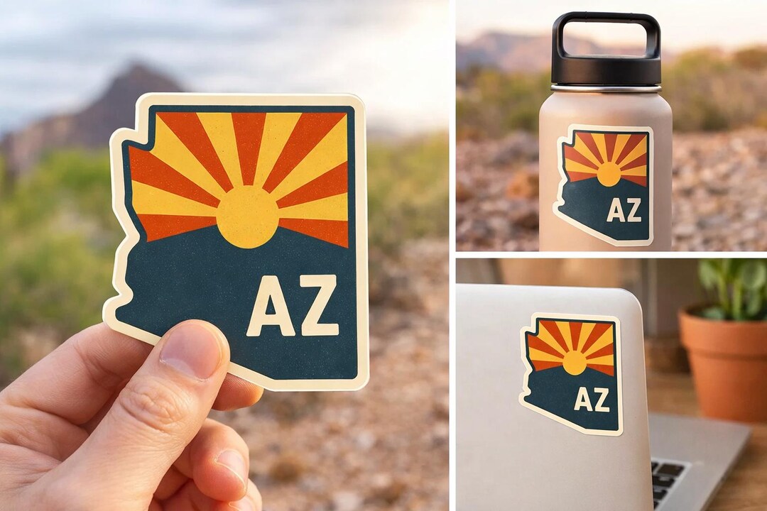 Arizona State Decal Badge Sticker - Etsy