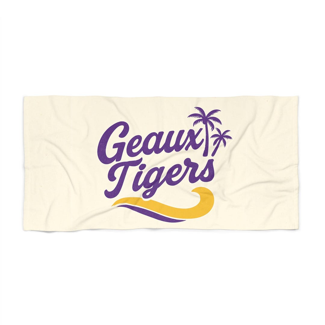 LSU Beach Towel | Geaux Tigers, Perfect for Summer, Pool Days ...