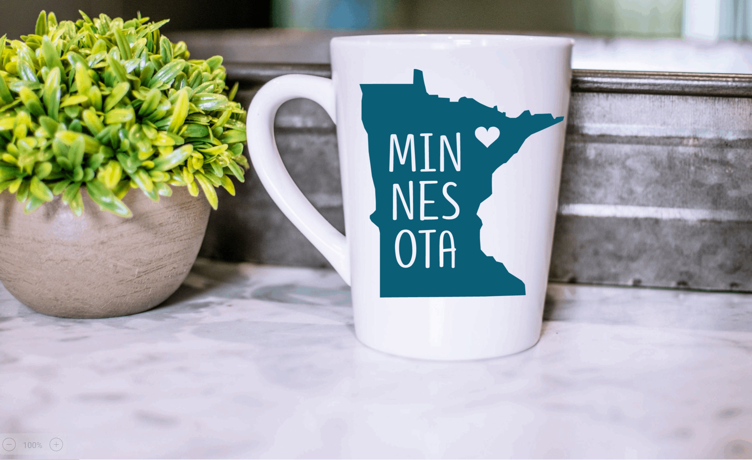 Minnesota State 14 oz Ceramic Mug Your Choice of Font Color | Etsy