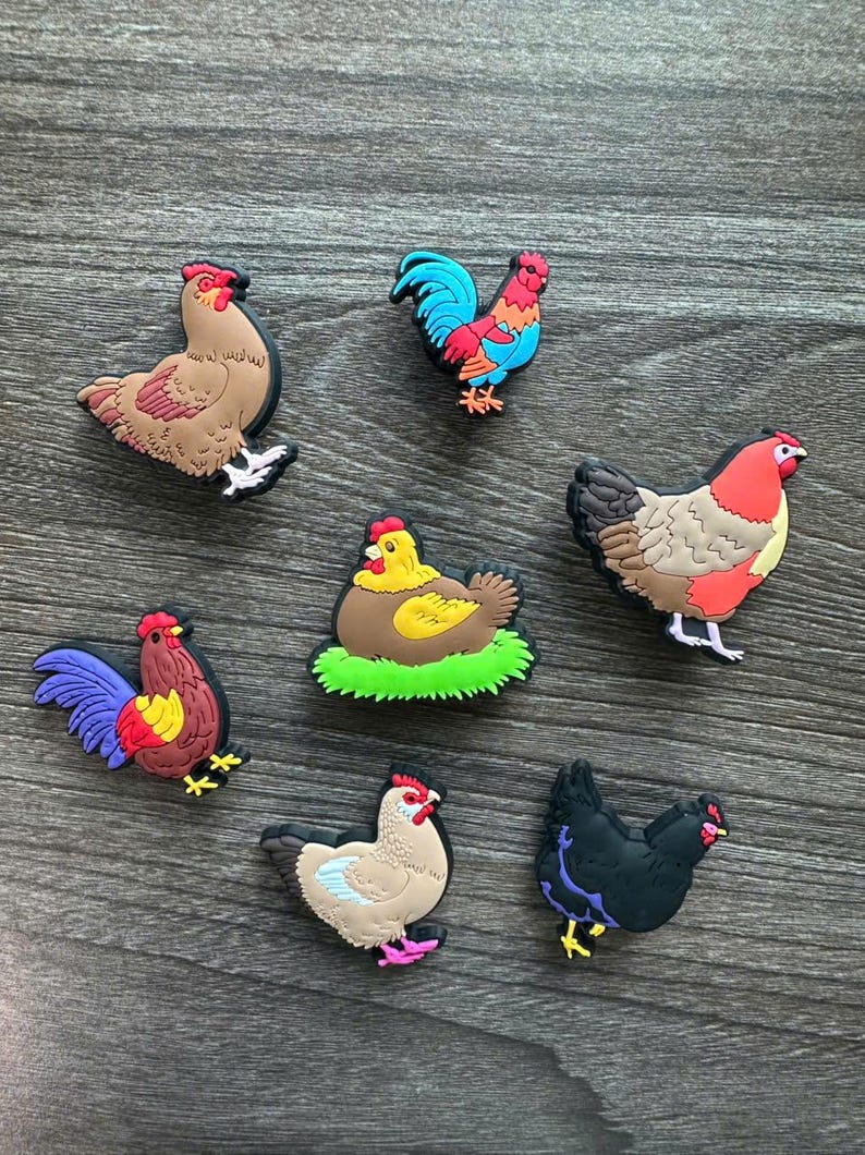 Chicken Shoe Charms – Adorable Hen Accessories for Shoes, Bracelets ...