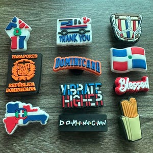 Dominican Republic Shoe Charms – Set of 11 Shoe Accessories, Latin ...