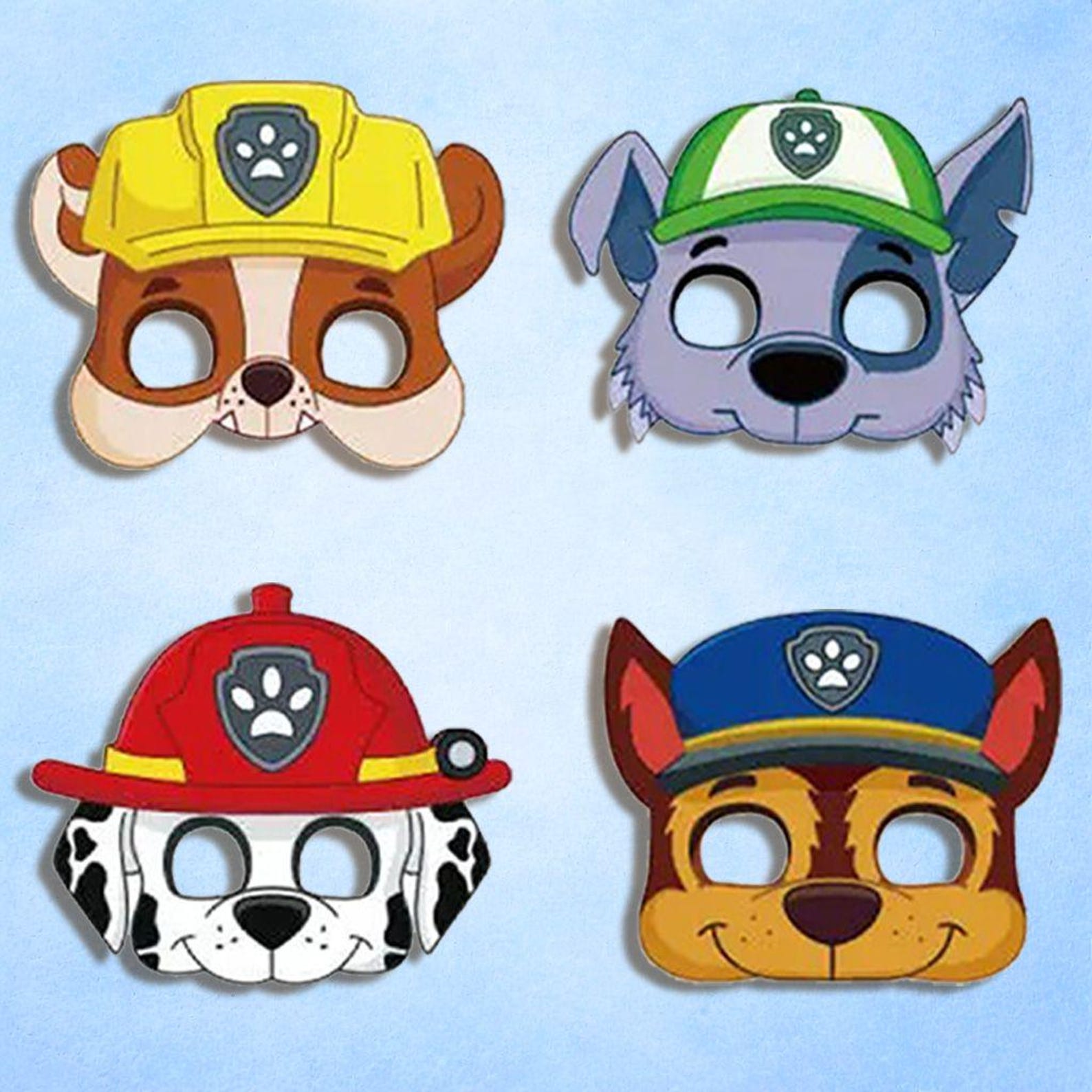 12 Pcs Cute Puppy Cartoon Masks Set, Animal Face Masks for Kids, Dog ...