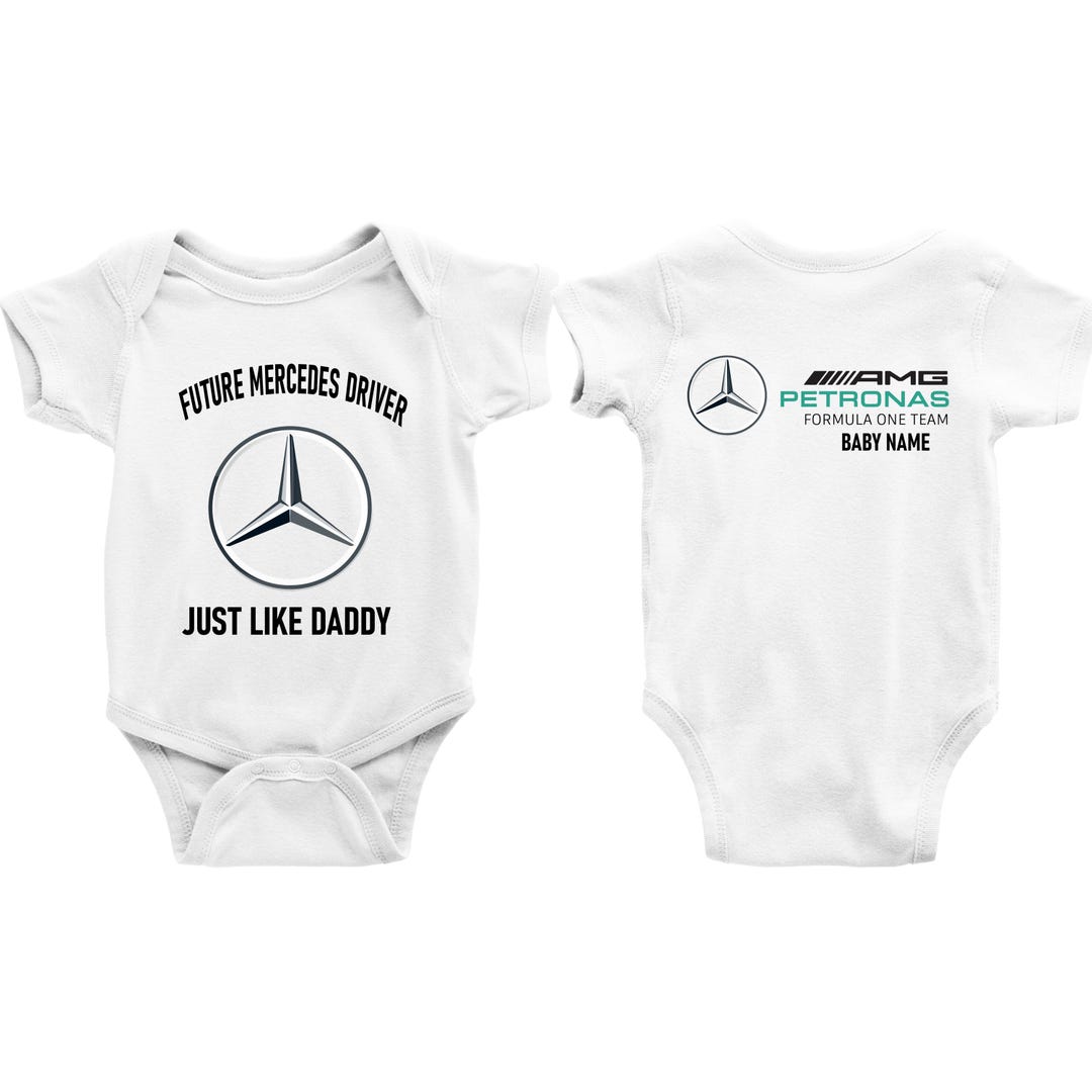 Personalized Mercedes Baby Bodysuit, Custom Name AMG Lovers Bodysuit ...