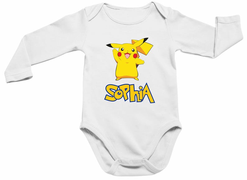Custom Name Pokemon Baby Bodysuit, Pokeball Baby Bodysuit, Pokemon ...
