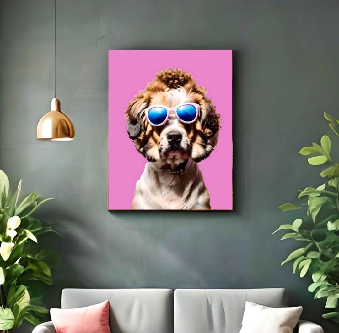 Funny Fluffy Dog Poster, Kitchen Decor, Pet Owner Gift, Dog Art Prints ...