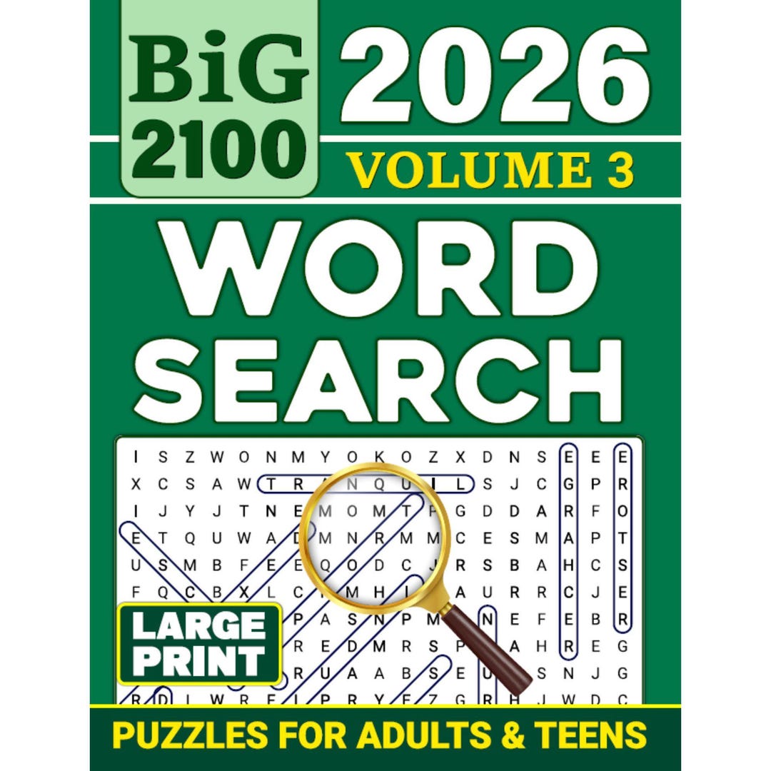 Big Word Search Puzzle Book | 2100 Words | Puzzles, Large Print ...