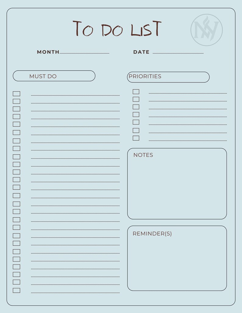 To-do List Printable Bundle: Daily Planner, Task Tracker (PDF Download ...