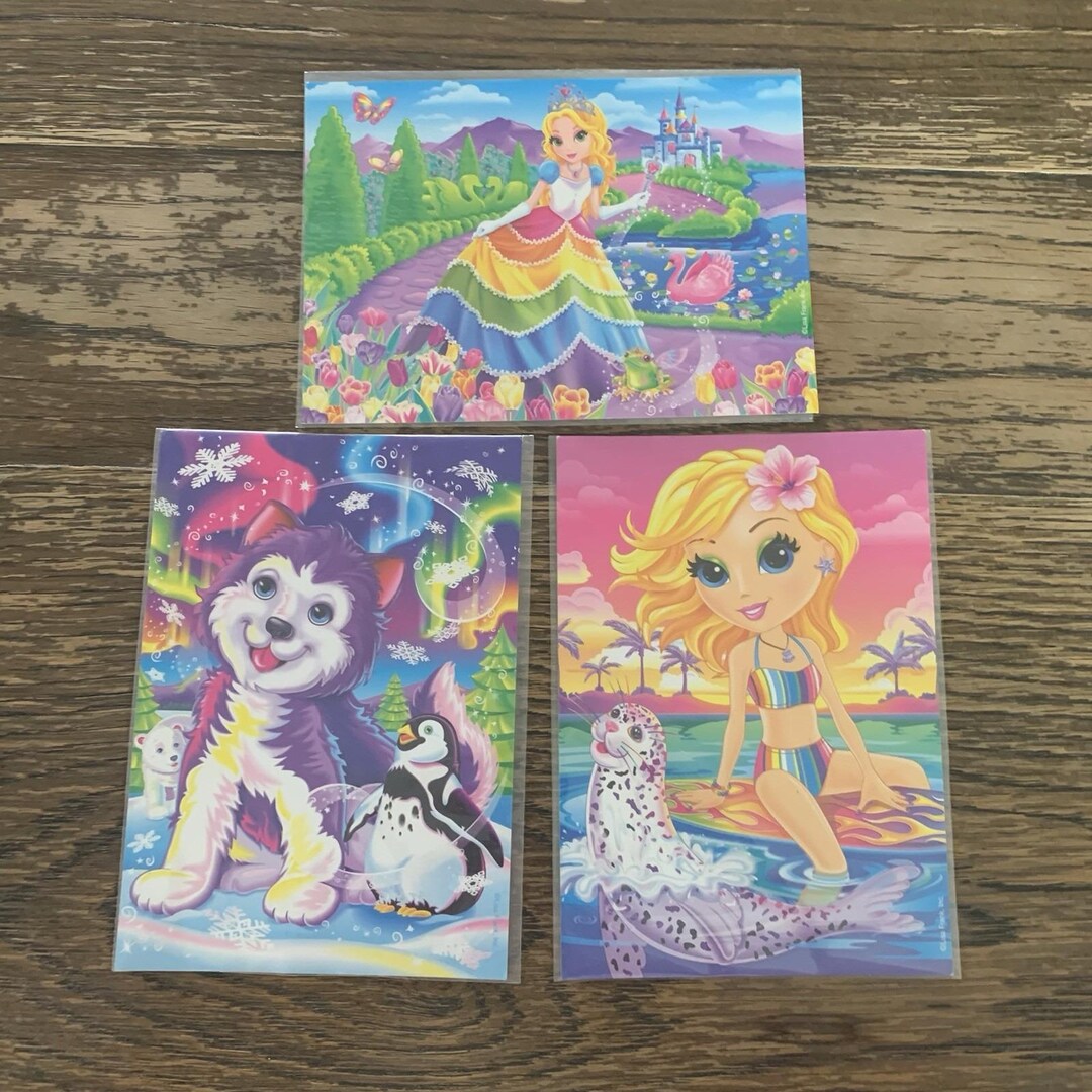 Lot of 3 90's Lisa Frank Postcards Tikanni Princess Cassara Cassie ...