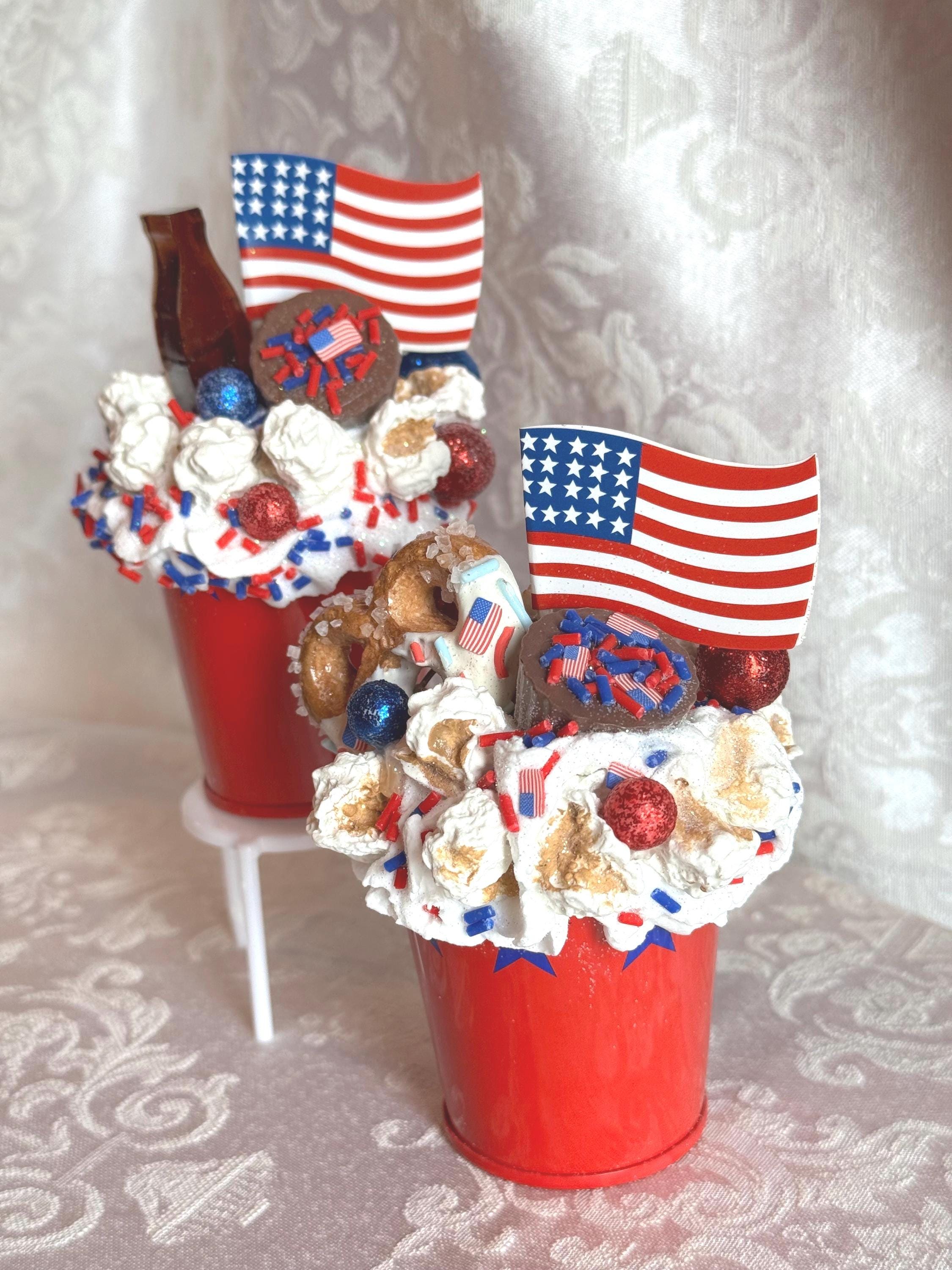 Mini Faux Patriotic Treat Buckets - Etsy