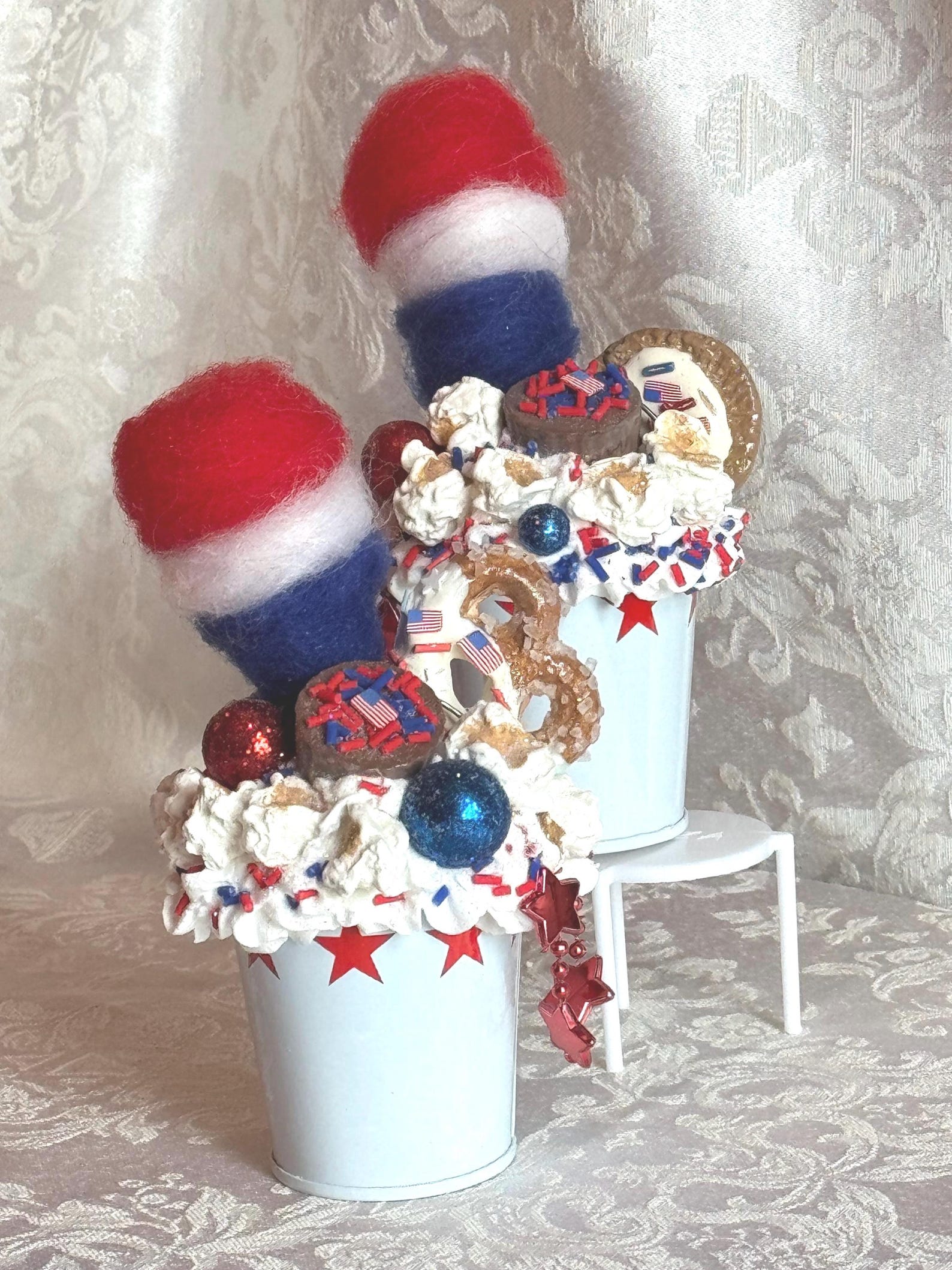 Mini Faux Patriotic Treat Buckets - Etsy