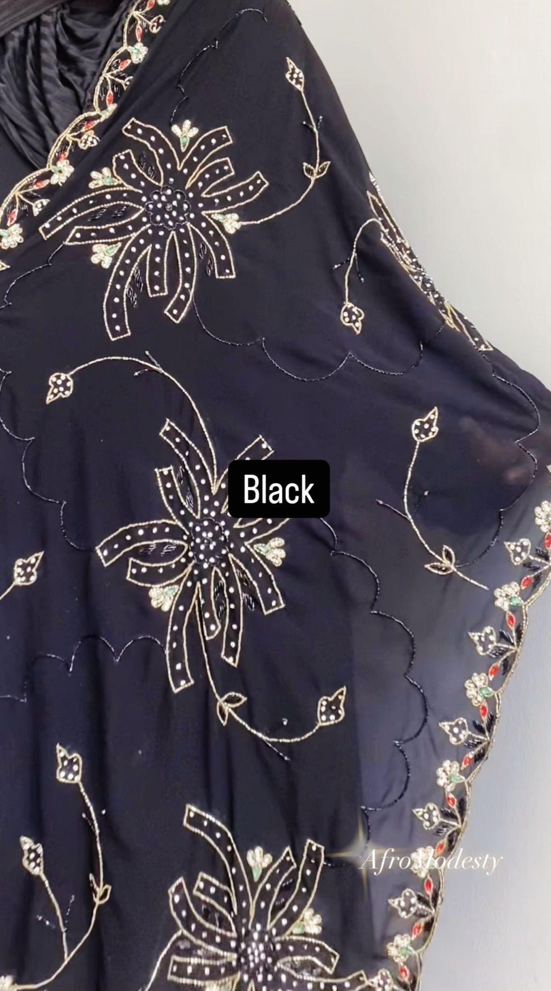 Hand Beaded Chiffon Veil: Dubai VIP Crystal Dupatta, Scarf, Hijab ...
