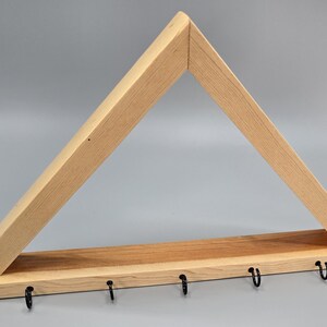 Triangle Wood Key Hanger With Storage Shelf - Etsy