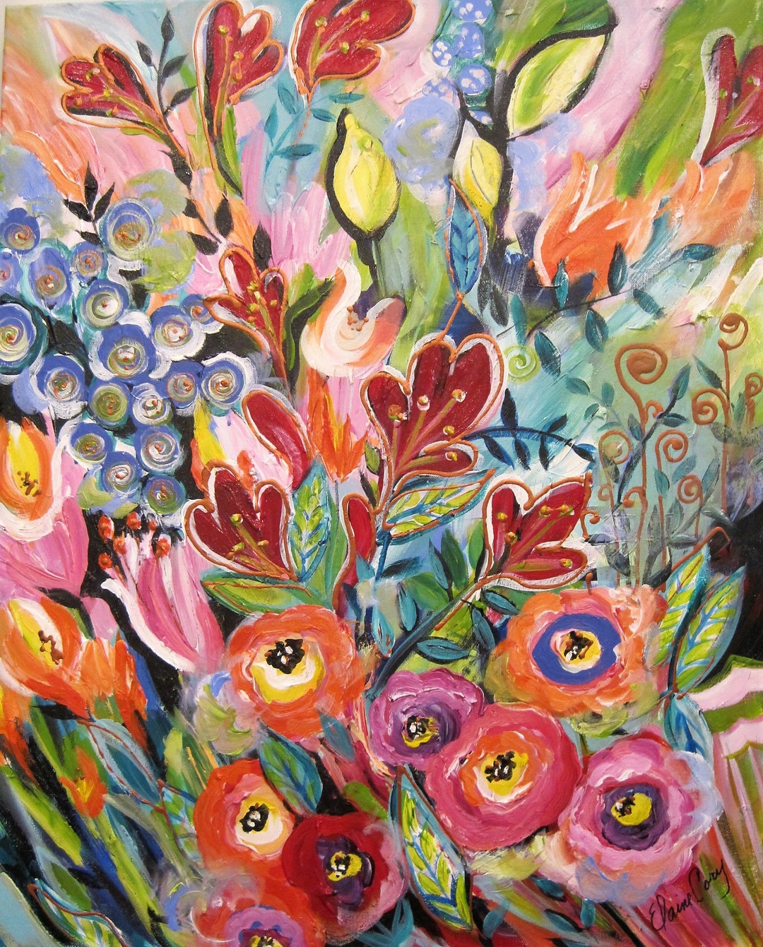 24 X 30 LARGE PAINTING Abstract Painting Landscape Painting Original ...