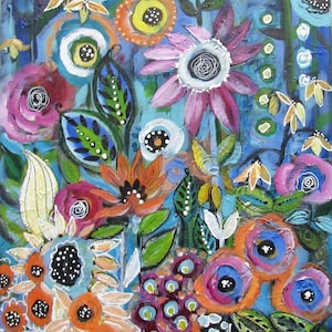 Garden Folly Original Abstract Painting 24 X 36 Art by Elaine Cory - Etsy