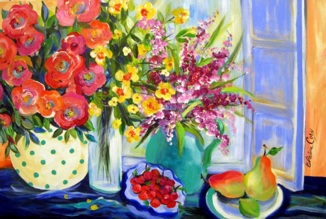 Sweet Original Painting 24 X 36 Art by Elaine Cory - Etsy