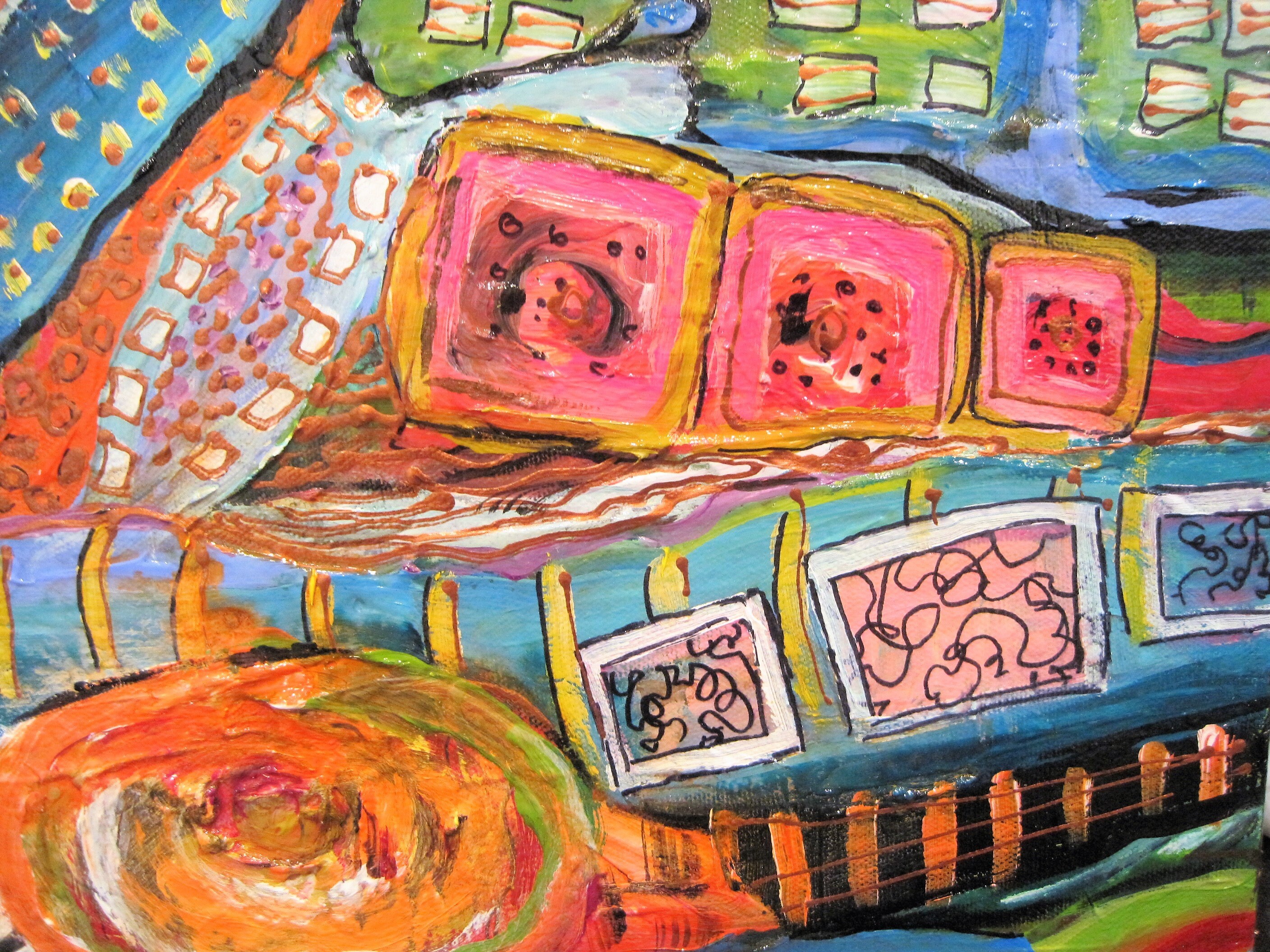 Life Goes on Original Abstract Painting 16 X 16 Art by Elaine Cory - Etsy