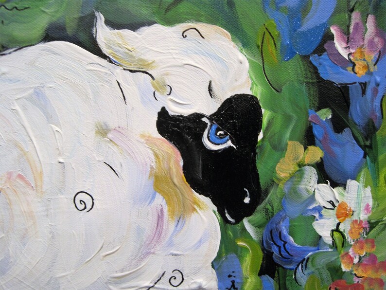 Sheep Animal Painting Acrylic Painting Original Painting 16 X - Etsy