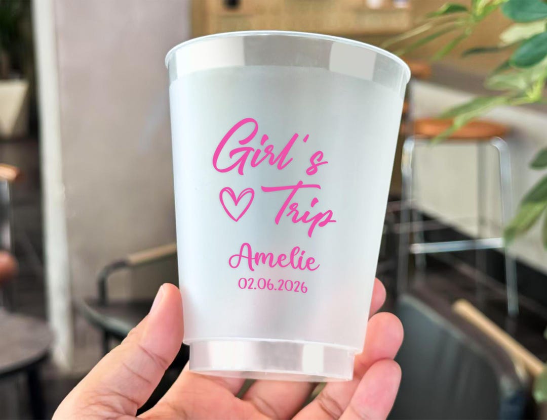 Personalized Girls Trip Party Cups, Custom Bachelorette Favors - Etsy