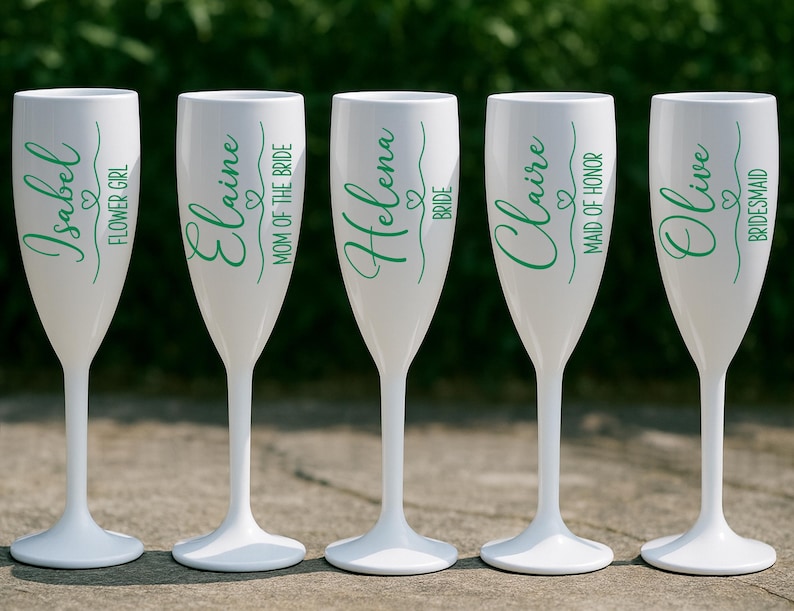 Personalized Wedding Champagne Flutes, Bridal Party Gifts - Etsy