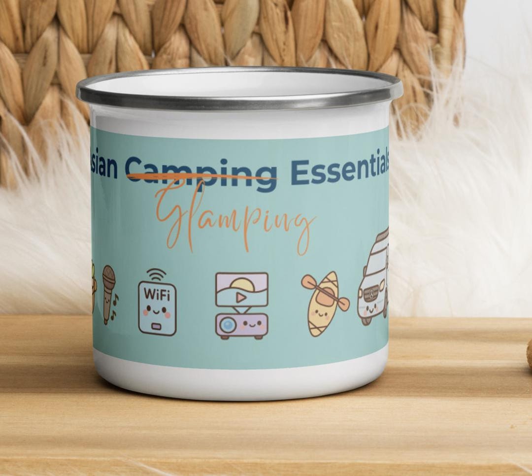 Asian Glamping Essentials Enamel Mug - Multiple Colors (12 Oz.) - Etsy