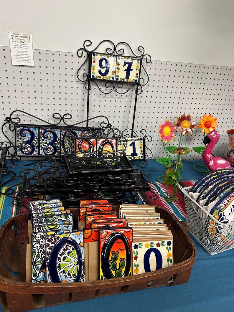 Wrought Iron Number Tile Holders for Address - Etsy