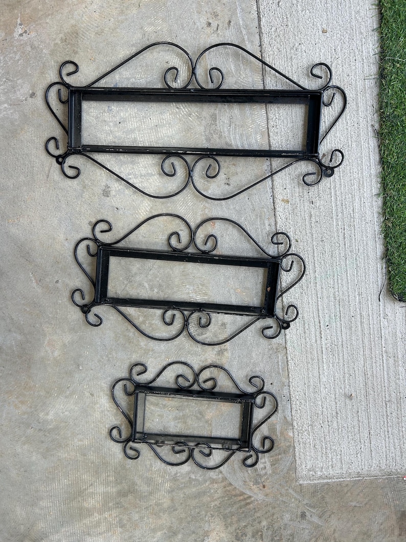 Wrought Iron Number Tile Holders for Address - Etsy