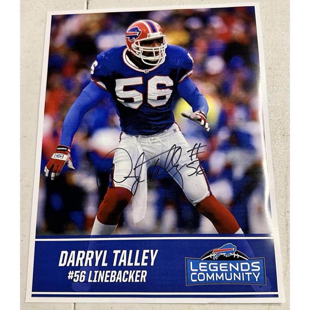 Darryl Talley Autographed Photo Buffalo Bills #56 in Person Auto No COA ...