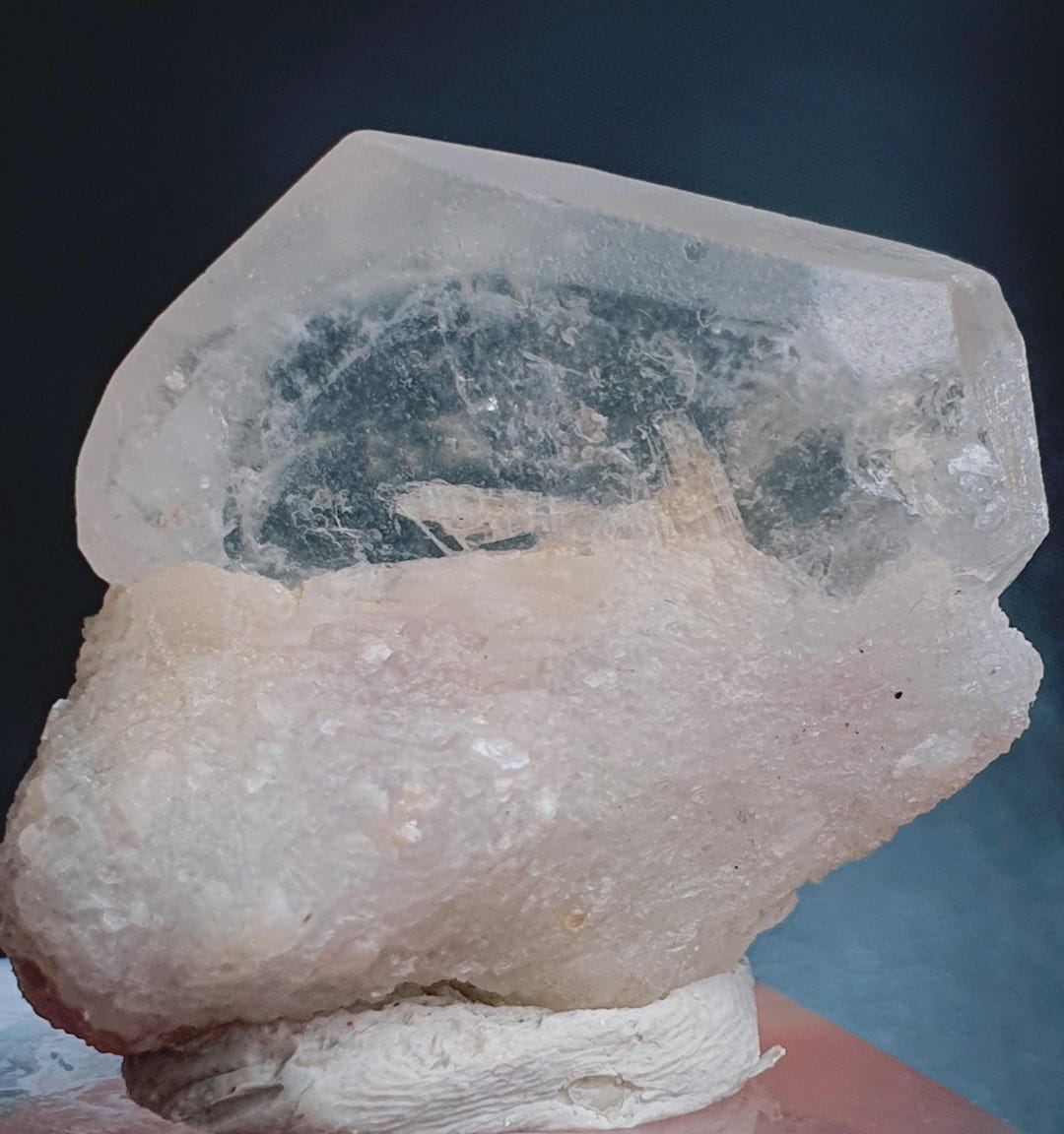 Authentic Morganite on Albite Matrix Specimen, Berly Var Morganite ...