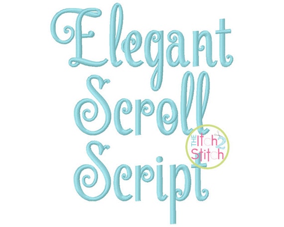 Elegant Scroll Script Font 1.0 1.5 2.0 | Etsy