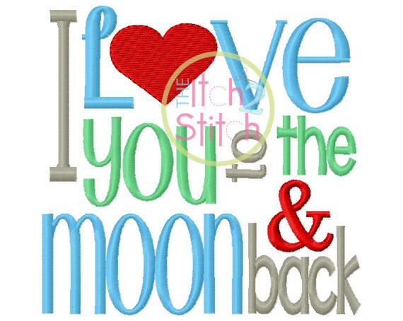 Craft Supplies & Tools Sewing & Needlecraft Embroidery I Love You To ...
