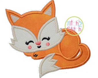 Fox Applique Design - Etsy