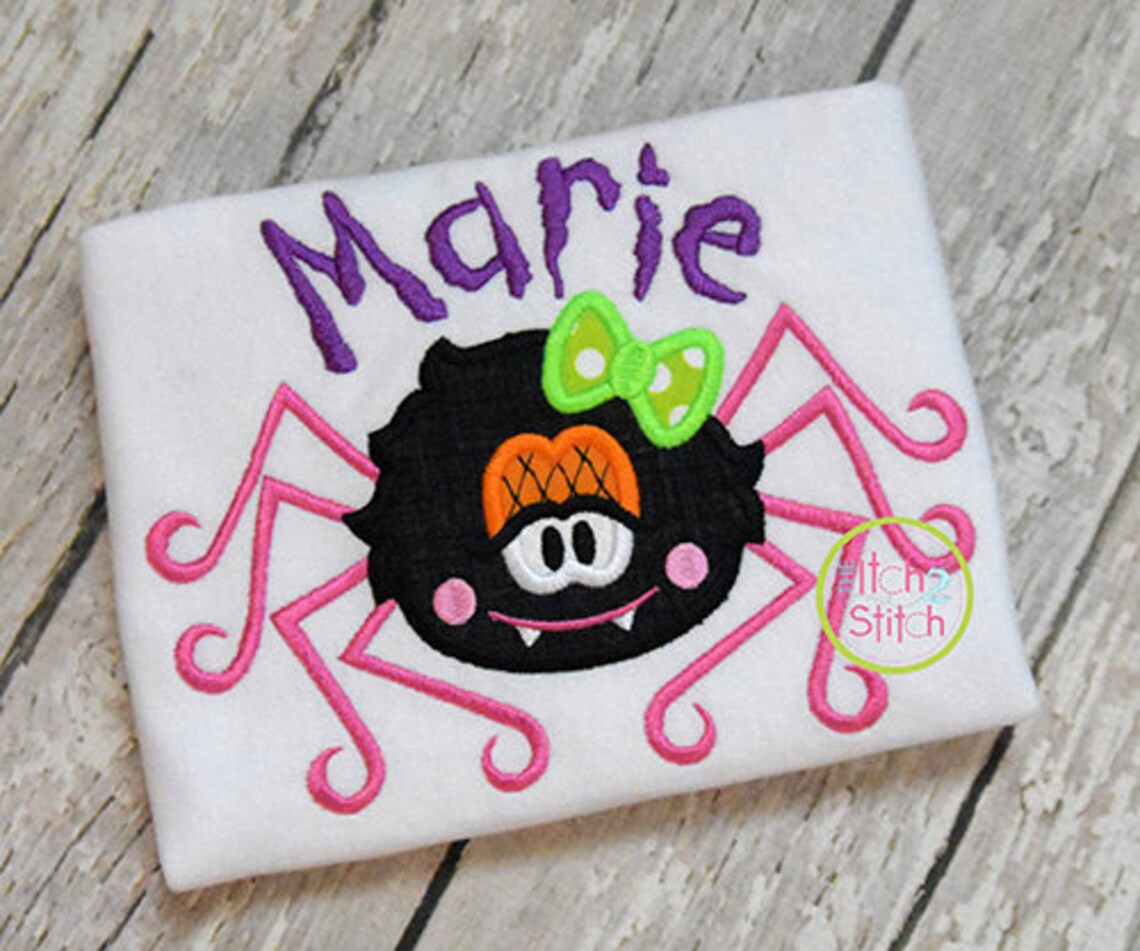 Spider Girl Applique Design for Machine Embroidery Shown With - Etsy